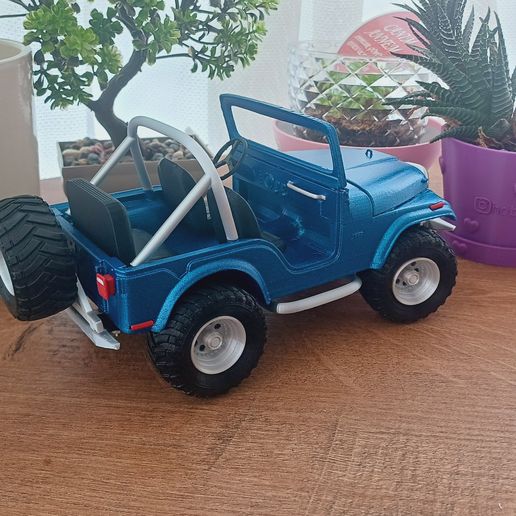 🚚 Moving Jeep CJ5 – Realistic 3D Printable Model with Rotating Wheels ...