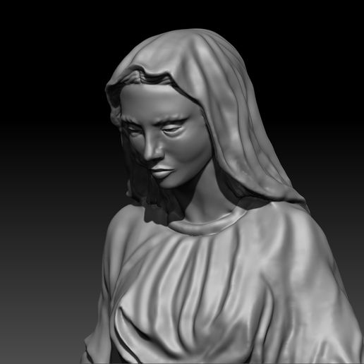 🎨 Virgin Mary Statue・Free STL File for 3D printing・Cults