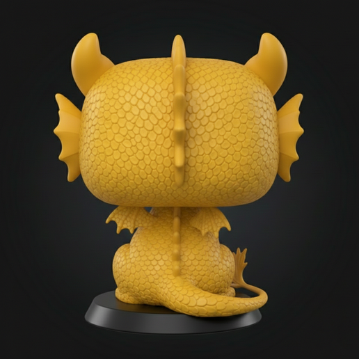 🐉 Violet's Golden Dragon - Fourth Wing Funko Style Fan Art Modelo 3D ...