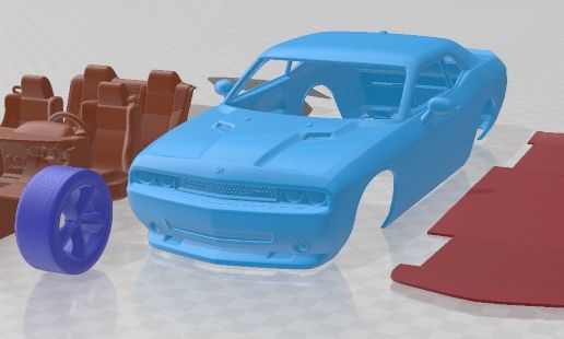 🚗 Dodge Challenger 2009 Printable Car・ 3D File for 3D printing・Cults