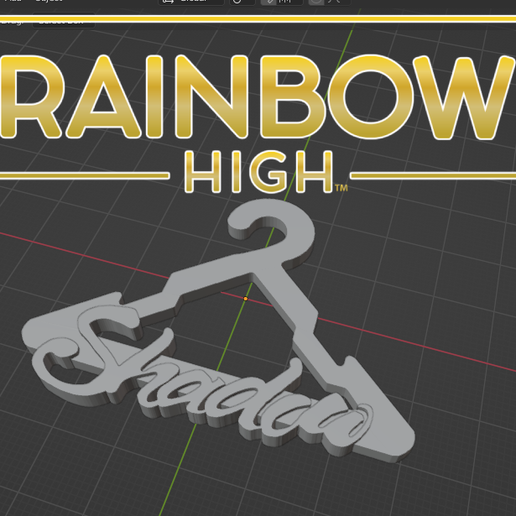 🎨 Shadow High Raised Lettering Hanger・ STL File for ・Cults
