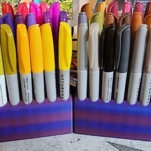 🏢 0% INFILL!! - Marker Holder - Marker Stand・Free STL File for ・Cults