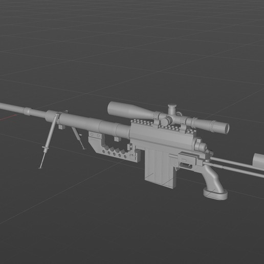 OBJ file US M200 sniper rifle 3D model material-1 🔫 ・3D printable ...