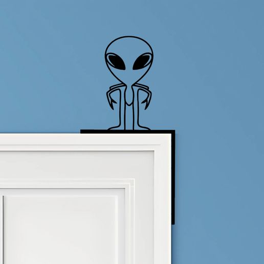 STL file Alien Door Corner Decor 👽 (OBJ)・3D printable design to ...