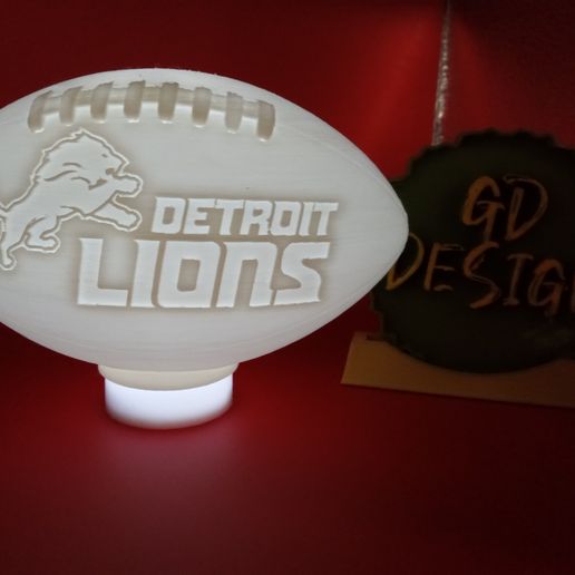 🏈 Detroit Lions 3D NFL FOOTBALL TEALIGHT・ STL File for ・Cults