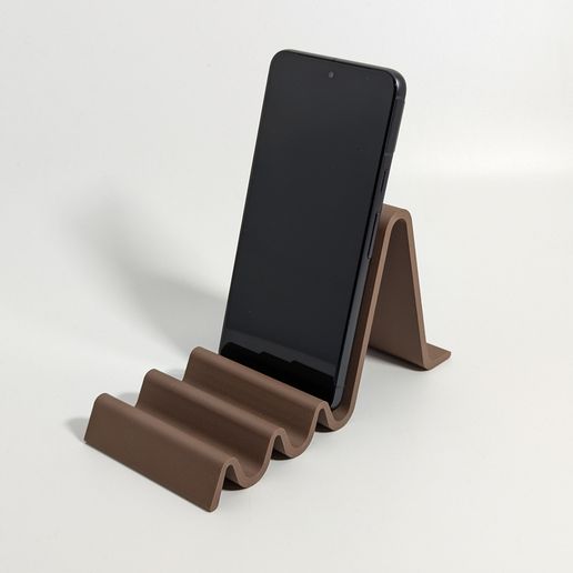 Archivo 3MF Wave Shaped Phone Stand 🌊 ・Design para impresora 3D para ...