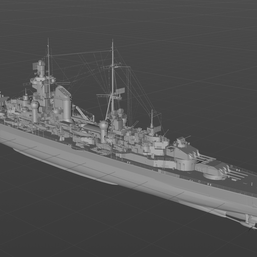 🚢 German "Hindenburg" cruiser 3D model material・ OBJ File for 3D ...