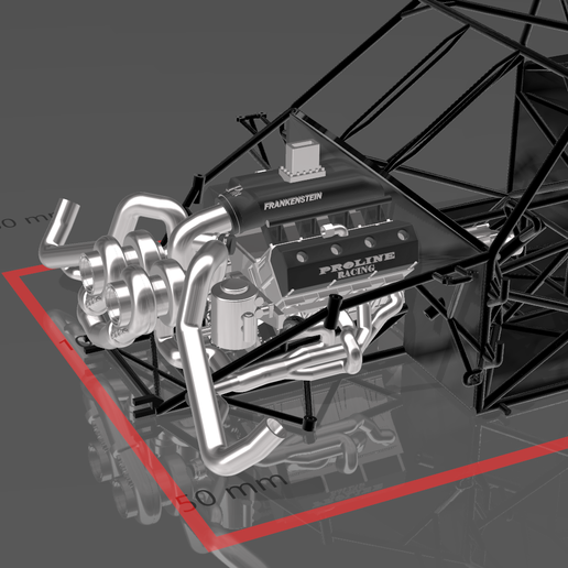 👽 V5 twin turbo hemi 1/25 scale・ STL File for 3D printing・Cults