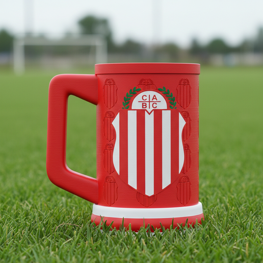 ⚽ CHOP TEXTURA BARRACAS CENTRAL CON LOGO EN BASE・Archivo STL para ...