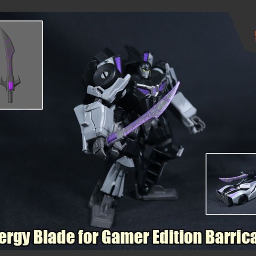 🤖 Energy Blade for Transformers Gamer Edition Barricade・ STL File for ...