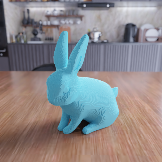 STL file 3D Block Easter Bunny as a Stl File & Bunny Rabbit, Bunny Ears ...