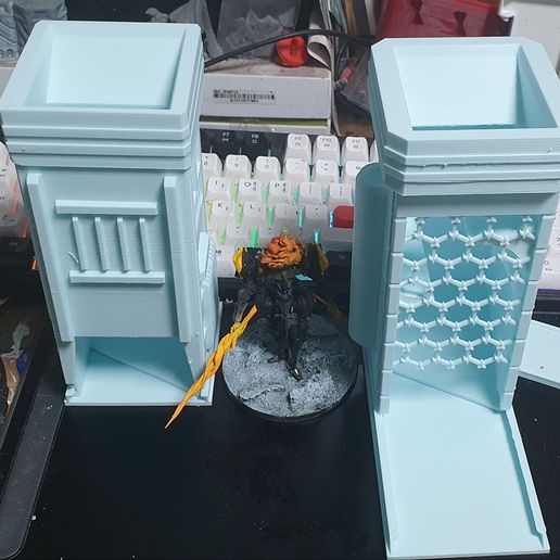 🎲 obsidian protocol terrain dicetower・Free 3D File for 3D printing・Cults