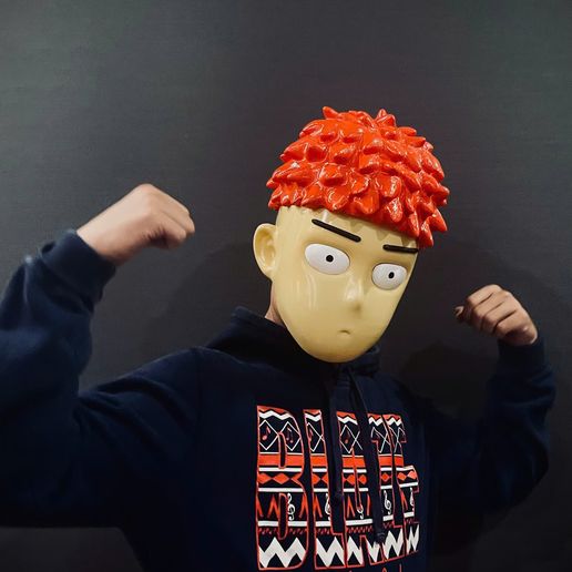 👊 Saitama Head Mask Decor Wearable - One Punch Man Cosplay・ 3D File for ...