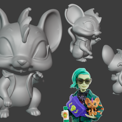 👹 Monster High Deuce G3 mascota Perseo・Archivo STL para Impresión 3D・Cults