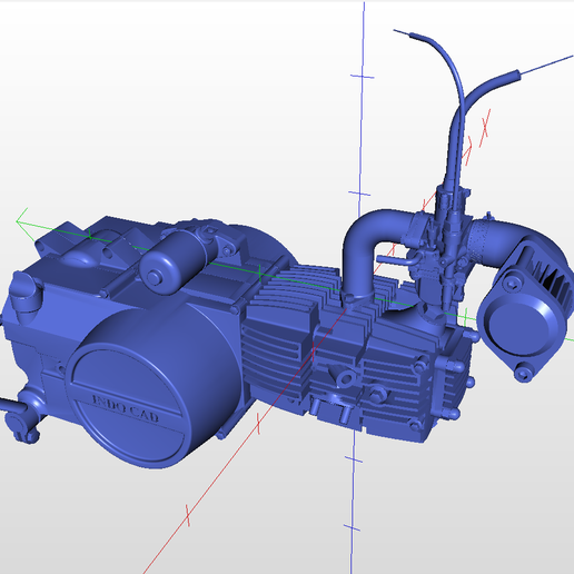 STL file Horizontal bar motorcycle engine 🏍️ ・3D printable model to ...