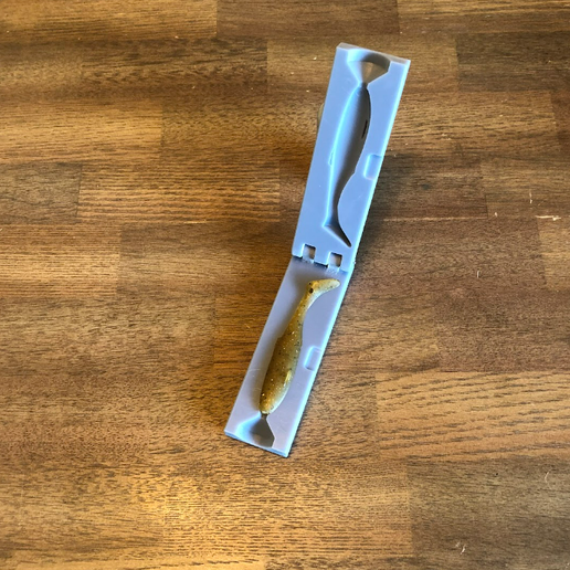 🎣 Paddle Tail Soft-Plastic Shad Injection Mold (2 piece hinge)・ STL ...