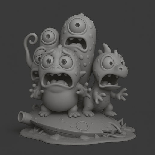 🗿 We Come in Panic!・Free STL File for 3D printing・Cults