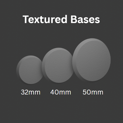 ⚔ Textured Wargaming Bases (32, 40, 50mm)・Free STL File for 3D printing ...