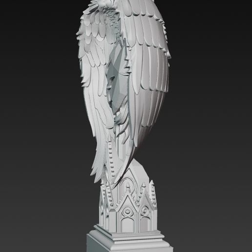 🕍 Temple of Eternal Love: Winged Gothic Heart with Cathedral Base・ STL ...