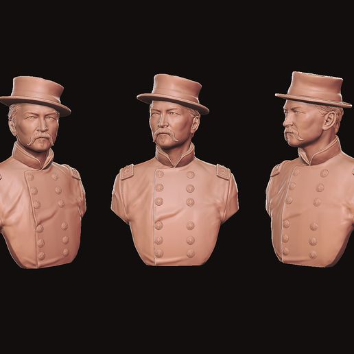 👤 General Philip Sheridan bust sculpture 3D print model・ STL File for ...