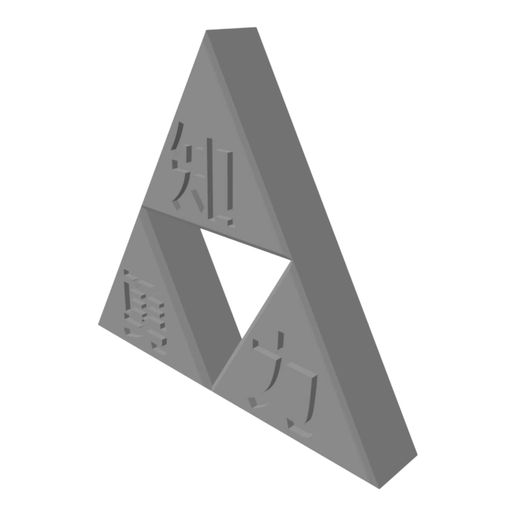 🚩 Legend of Zelda Triforce Kanji: “Wisdom” (知), “Valor” (勇), and “Power ...