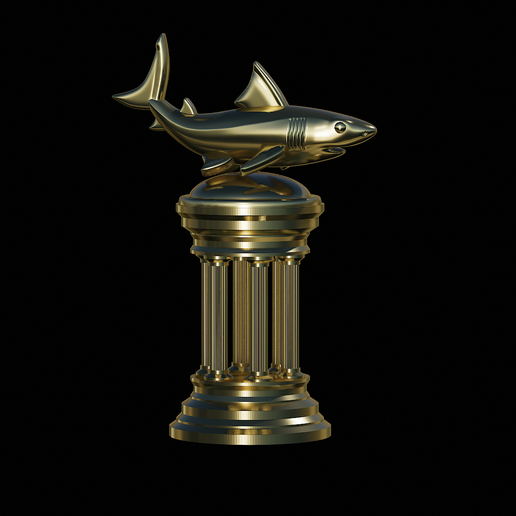 🐠 FISH FANTASY SHARK STATUE TROPHY / CUP・ STL File for 3D printing・Cults
