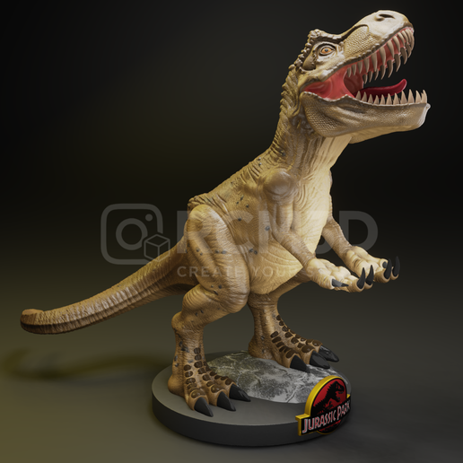 🦖 T-rex Dinossaur joystick holder・ STL File for 3D printing・Cults