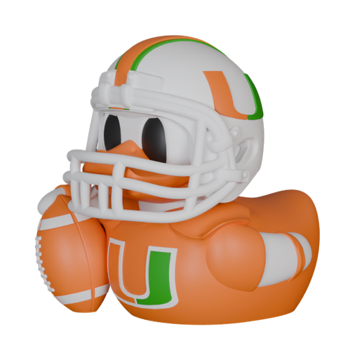 🏈 Football-Duck Miami Hurricanes・ 3MF File for 3D printing・Cults