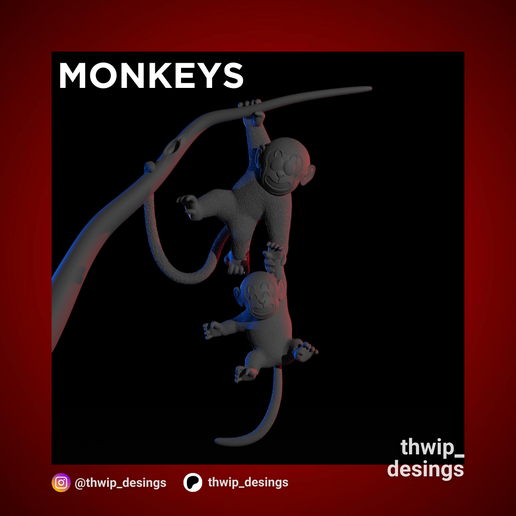 🐉 MONKEYS (DRAGON BALL)・Archivo STL para Impresión 3D・Cults