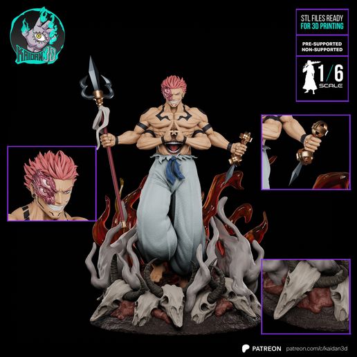 🎨 Ryomen Sukuna JUJUTSU KAISEN - STL listo para impresión 3D・Archivo ...