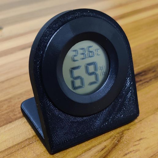 🤏 Stand for round small hygrometers・Free STL File for ・Cults