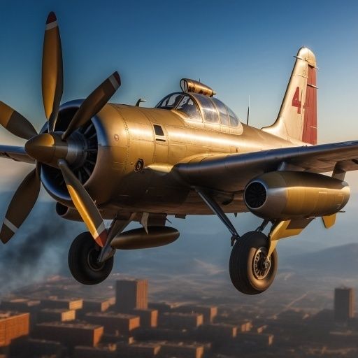 ️ Golden Age Turbo Prop Fighter – Retro-Futuristic Combat Aircraft・ STL ...