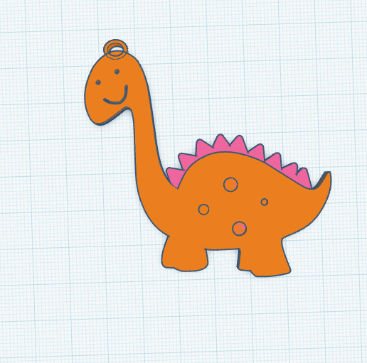 STL file DINOSAUR KEYCHAIN 🦖 ・3D printing model to download・Cults