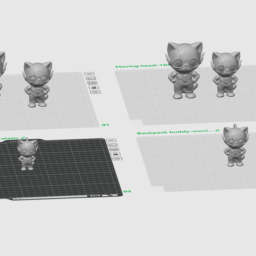 🐱 Flash Cat - Flexi Keychain & Backpack Buddy - No Supports 3D Print STL/3MF・ STL File for ・Cults