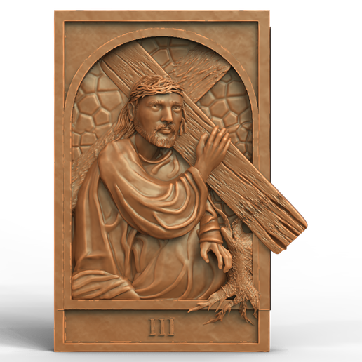 3D file 3D Model STL File for CNC Router Laser & 3D Printer 2580 Jesus ...