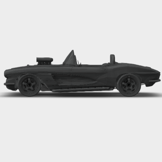 🚙 Chevrolet Corvette Hot Rod Pro Street 1961・ 3D File for 3D printing・Cults
