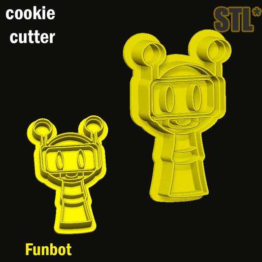 STL file Sprunki Cookie cutter Funbot STL 3D Character Fanart 🍪 ・3D ...