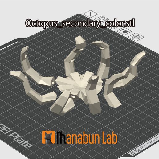 🐙Low Poly Octopus Puzzle:Advanced Level・ 3D File for 3D printing・Cults