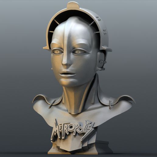 👤 Bust of Maria, the Metropolis Android・ STL File for 3D printing・Cults