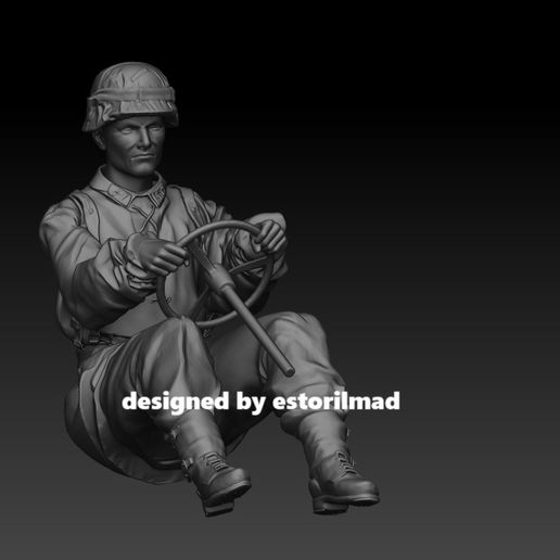 STL file WW2 GERMAN SOLDIER WAFFEN DRIVER V2 🫡 ・3D printer model to ...