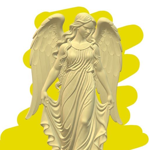 👼 Angel Statue STL – Elegant Guardian Angel 3D Model | Spiritual ...