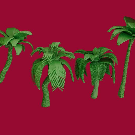 🌳 Palm Trees Bundle・ STL File for 3D printing・Cults
