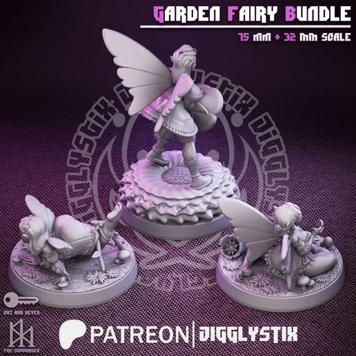 🧚 Garden Fairy Bundle・ 3D File for 3D printing・Cults