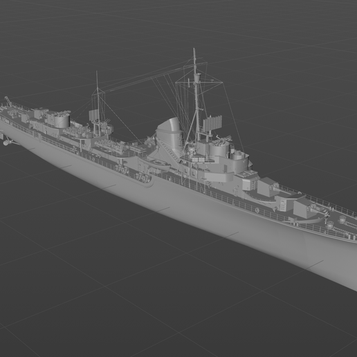 🚢 German T-61 destroyer 3D model material・ OBJ File for 3D printing・Cults