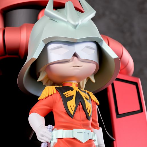 🤖 Char Aznable Chibi・ 3D File for 3D printing・Cults