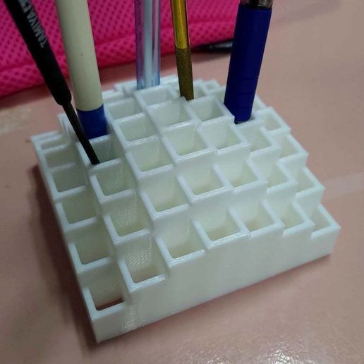 Free STL file My Customized A square pen holder 1 sine 🟪 ・3D printer ...