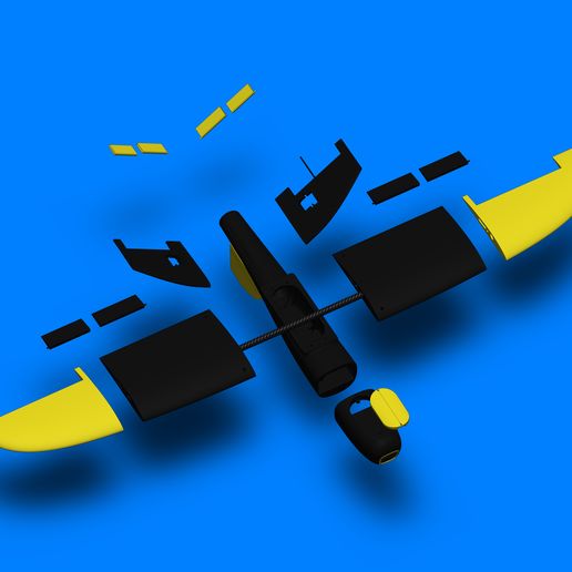 🛩️ RC Mini FPV Plane・Archivo STL para Impresión 3D・Cults