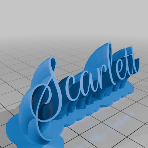 🏢 Scarlett Sweeping name plate・Free STL File for 3D printing・Cults