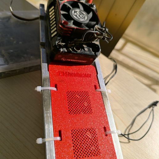 3D printed X-Maxx M2C Brace Dual Fan Mount 35MM • made with P1S AMS・Cults