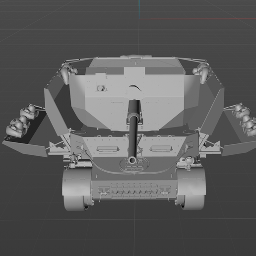 🔫 Material del modelo 3D del cañón antiaéreo autopropulsado alemán VFW ...